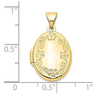 Kazi Luxury | Jewelry | K Yellow Gold 17mm Oval Leaf Floral Hand ...